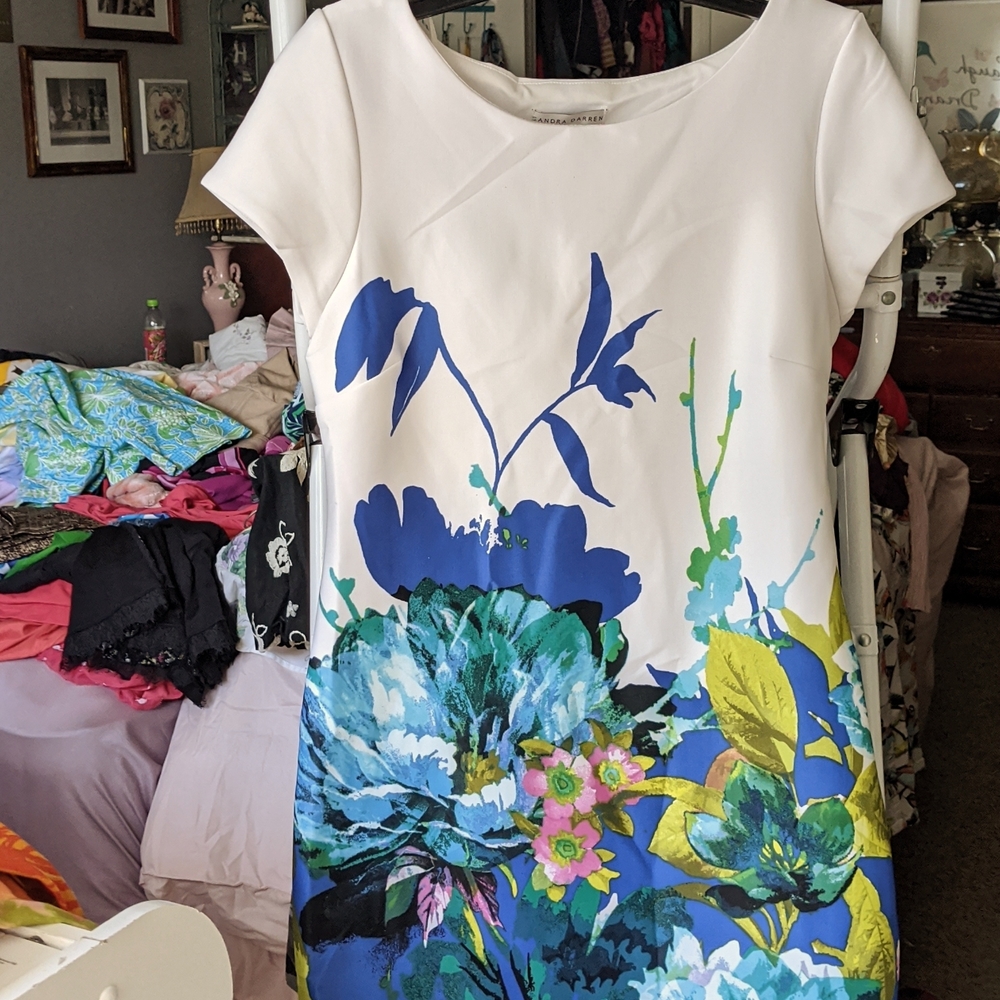 Sandra Darren Floral Formal Dress - Gem
